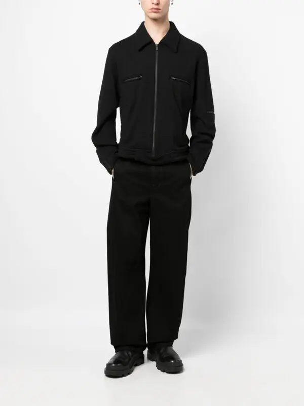 Yohji Yamamoto Zip-up Wool Shirt Jacket