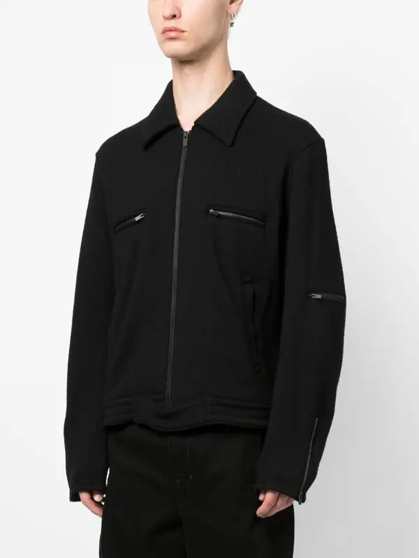 Yohji Yamamoto Zip-up Wool Shirt Jacket