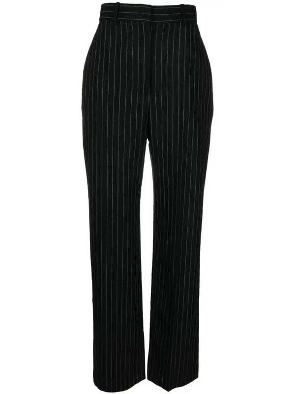 Alexander McQueen Chalk Stripe Wool Trousers