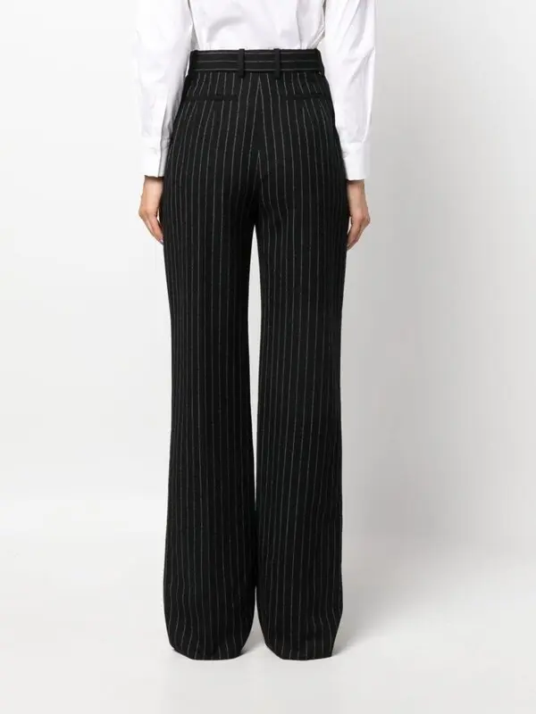 Alexander McQueen Chalk Stripe Wool Trousers