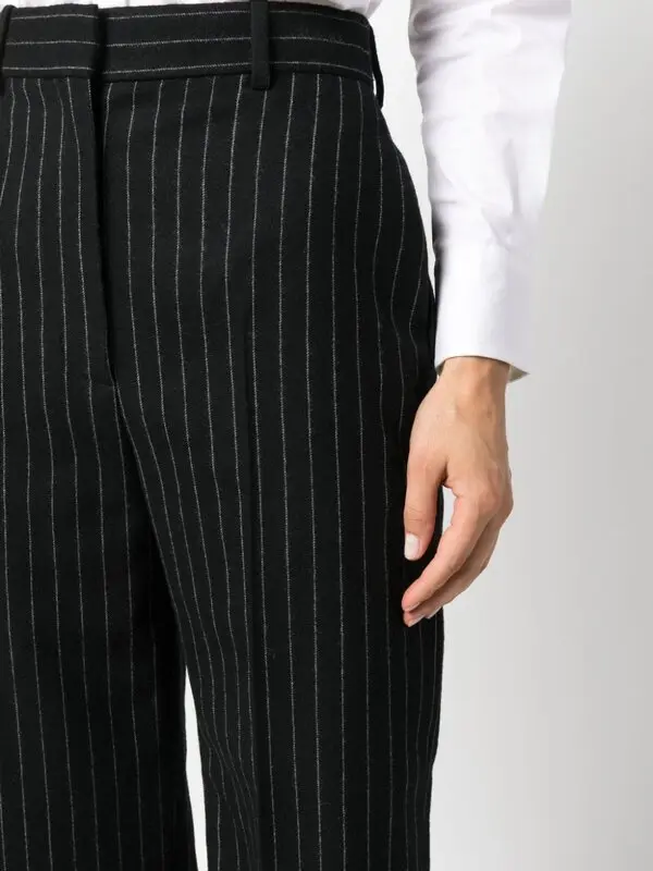 Alexander McQueen Chalk Stripe Wool Trousers