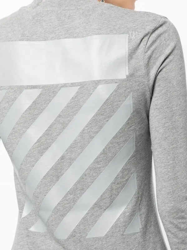 Off-White Diag-stripe Long-sleeve T-shirt - Grey