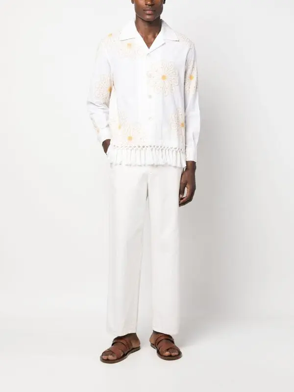 BODE Soleil Fringe Long-sleeved Shirt