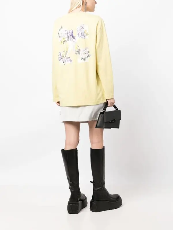 Off-White Flower Arrow Organic-cotton Sweatshirt