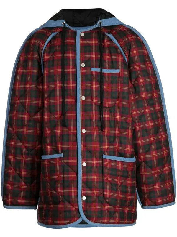 EGONLAB Tartan-check Hooded Coat