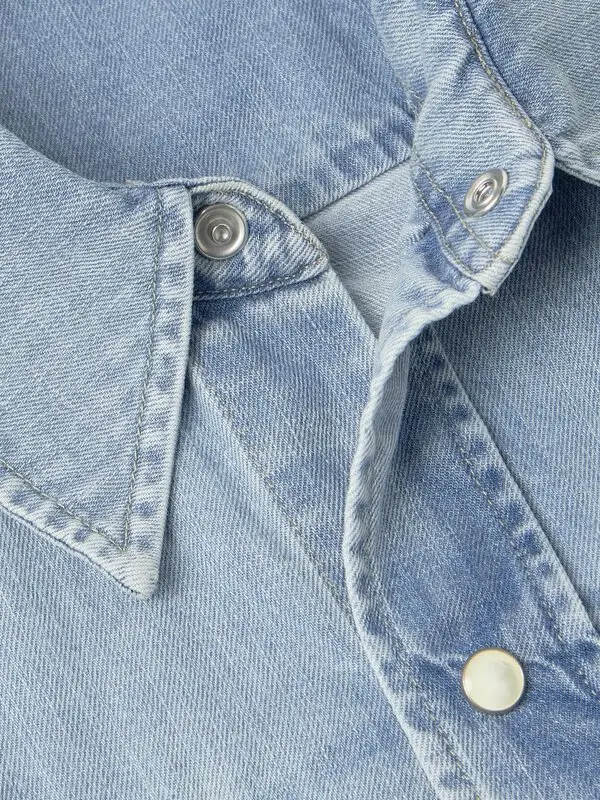 Our Legacy Frontier Denim Western Shirt In Blue - 50% Off