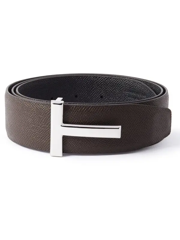 TOM FORD 4cm Reversible Leather Belt - Brown