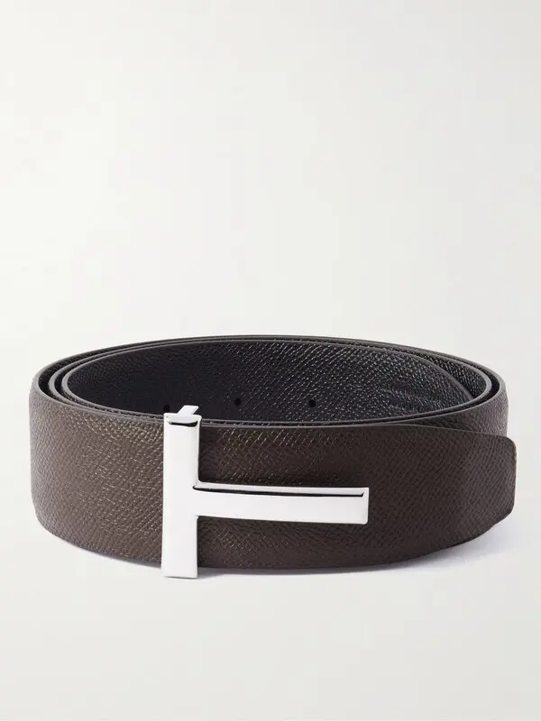 TOM FORD 4cm Reversible Leather Belt - Brown