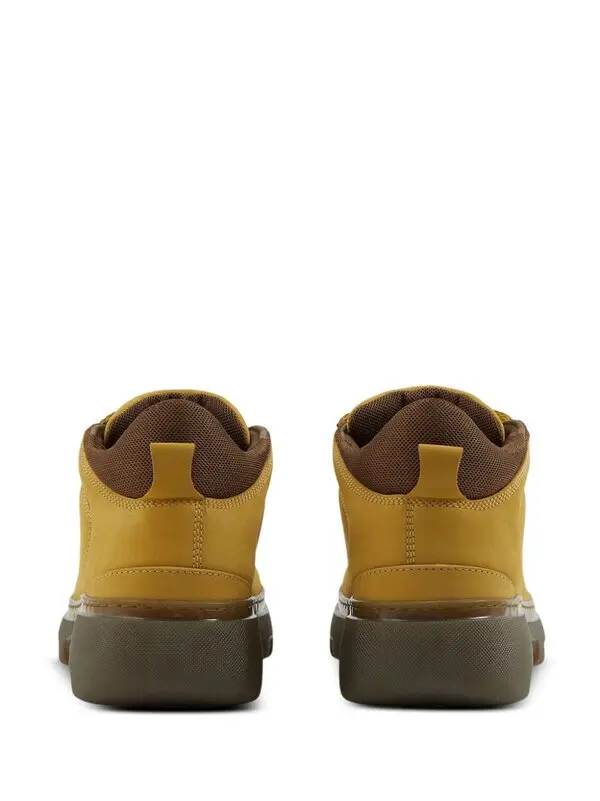 Burberry Lace-up Leather Ankle Boots - Brown