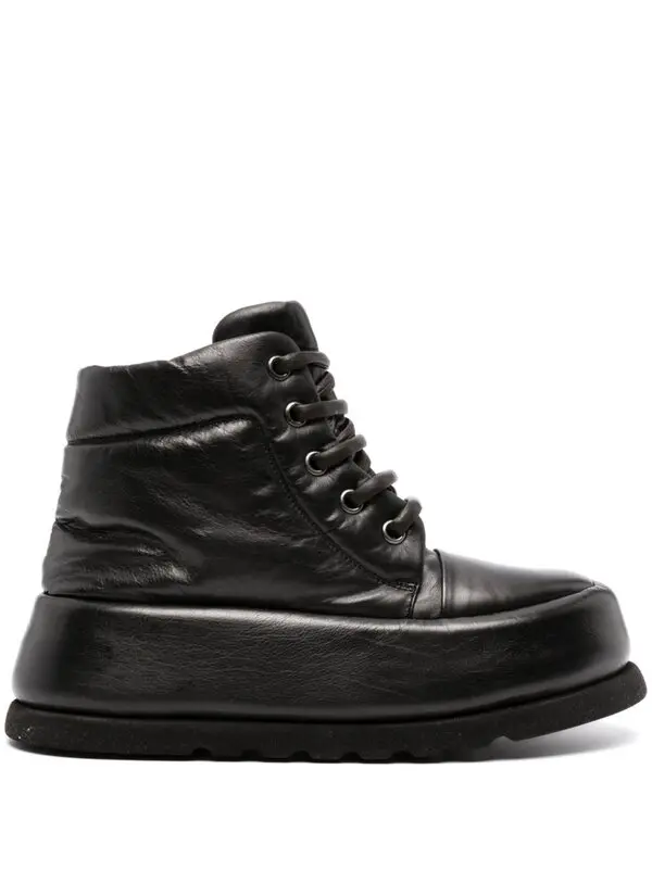 Marsèll 65mm Bombo Leather Boots - Black