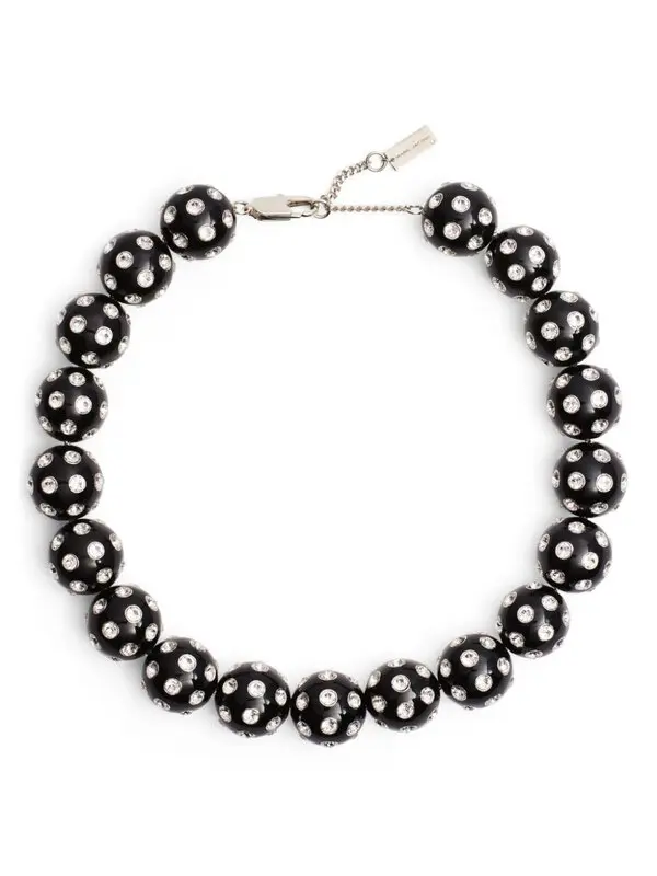 Marc Jacobs Crystal Embellished Choker - Black