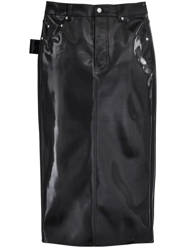 Marc Jacobs Reflective Midi Skirt - Black