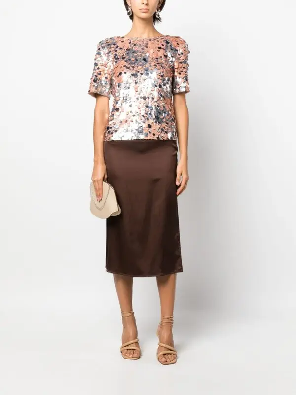 P.a.r.o.s.h Gau Sequin-embellished Blouse