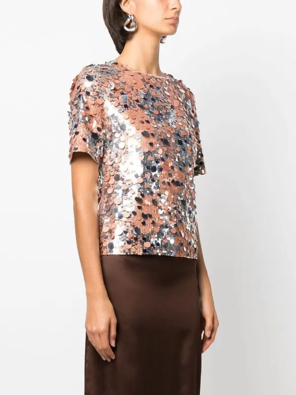 P.a.r.o.s.h Gau Sequin-embellished Blouse
