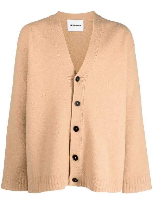 JIL SANDER V-neck Wool Cardigan
