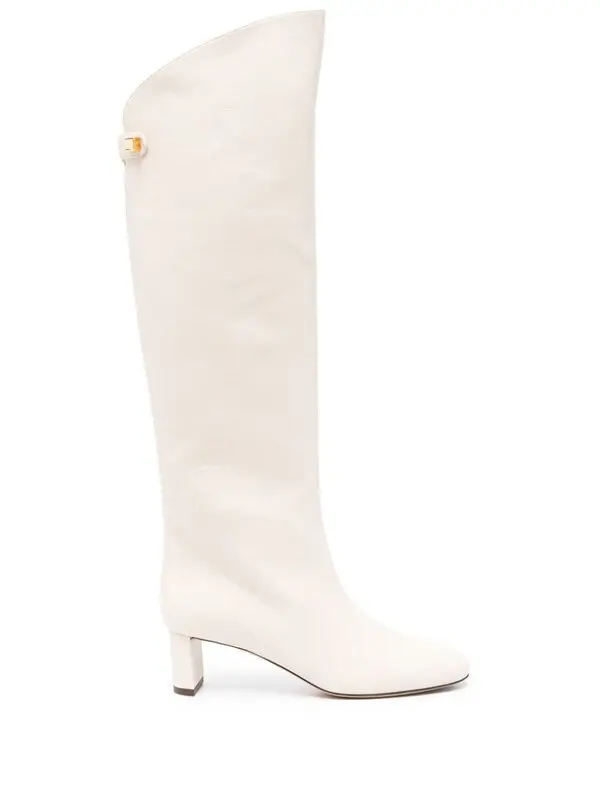 MAISON SKORPIOS 50mm Knee-high Leather Boots