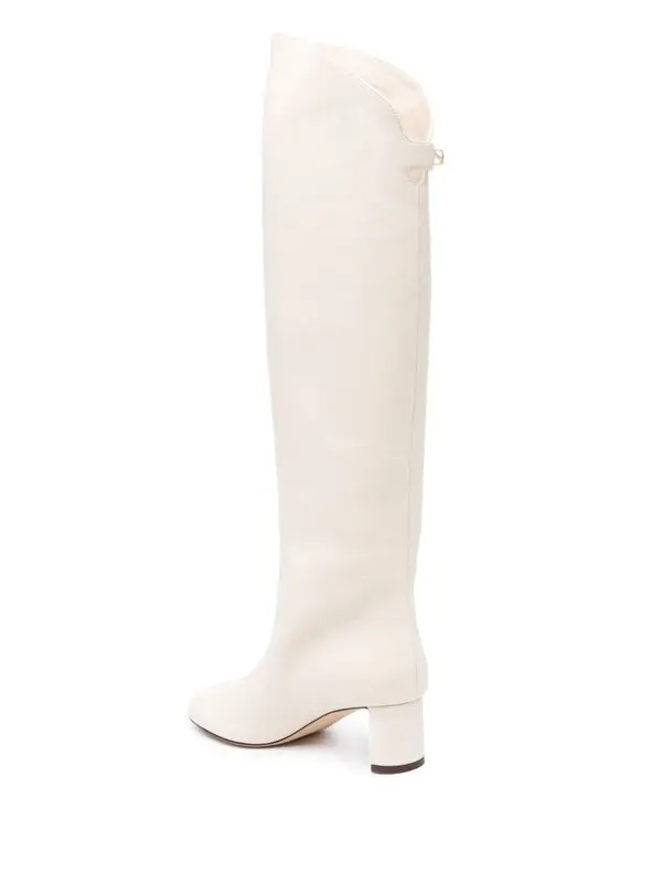 MAISON SKORPIOS 50mm Knee-high Leather Boots