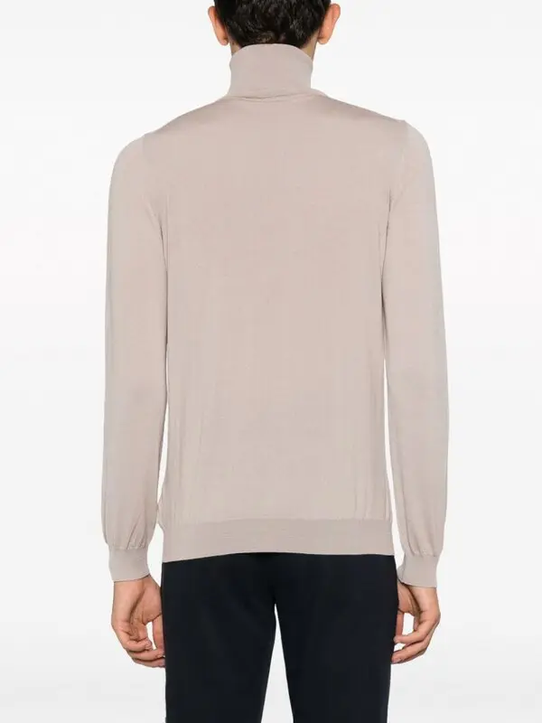 ZANONE Roll-neck Fine-knit Jumper - Neutrals