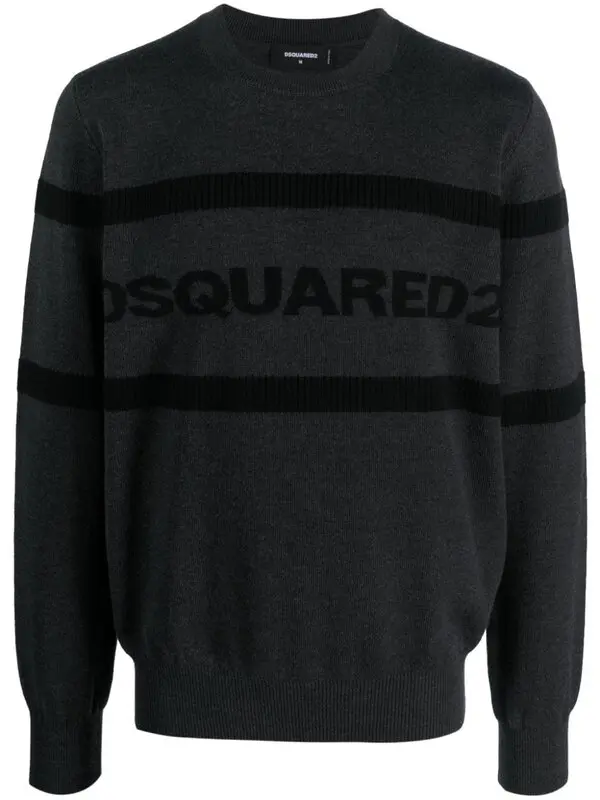 Dsquared2 Intarsia-logo Wool Jumper