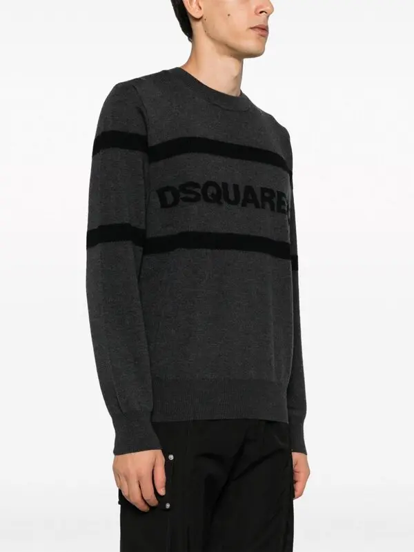 Dsquared2 Intarsia-logo Wool Jumper
