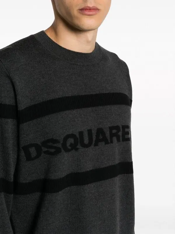 Dsquared2 Intarsia-logo Wool Jumper
