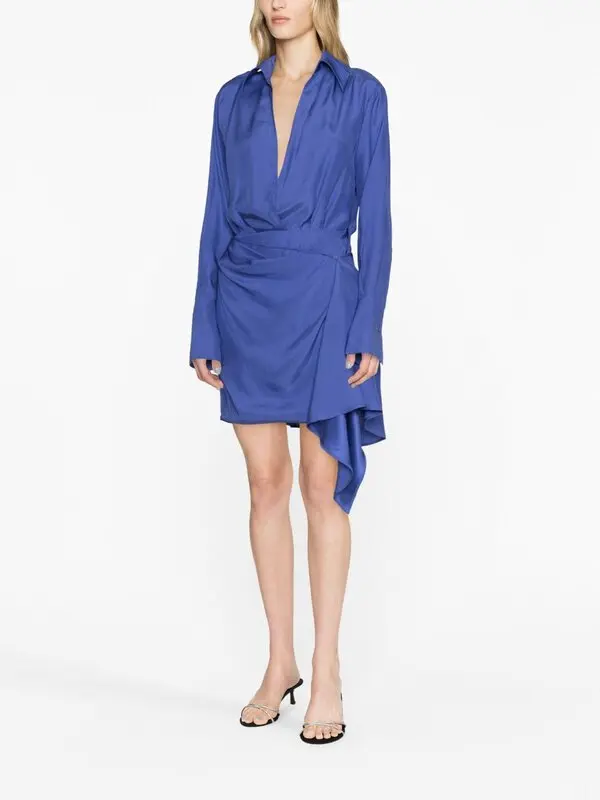 Gauge81 Gravia Silk Shirtdress - Blue