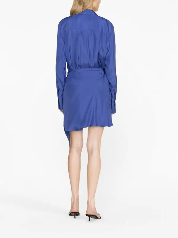 Gauge81 Gravia Silk Shirtdress - Blue