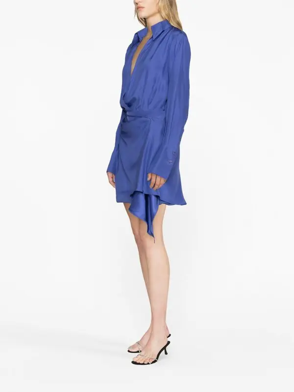 Gauge81 Gravia Silk Shirtdress - Blue