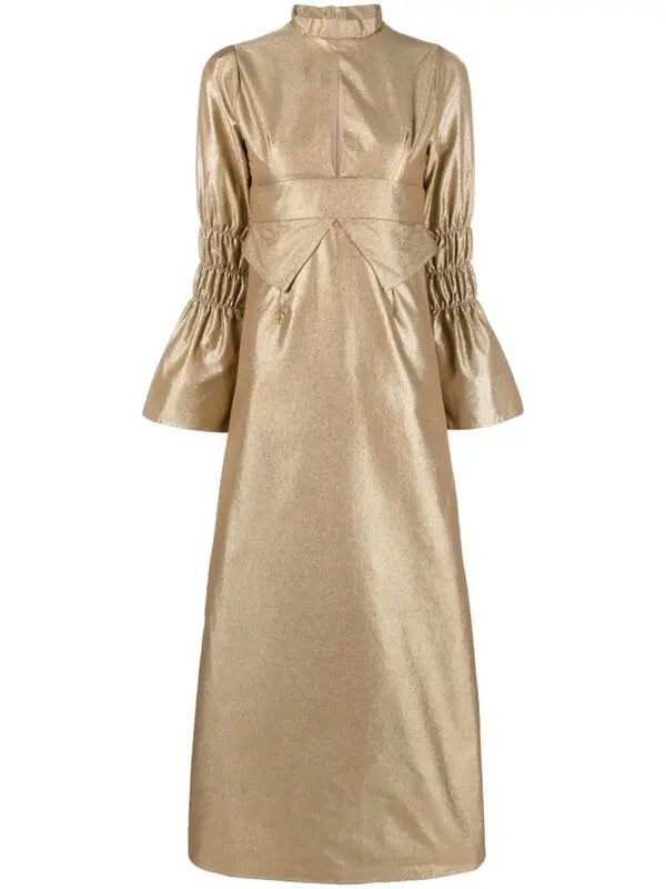DESTREE Keith Metallic-finish Midi Dress