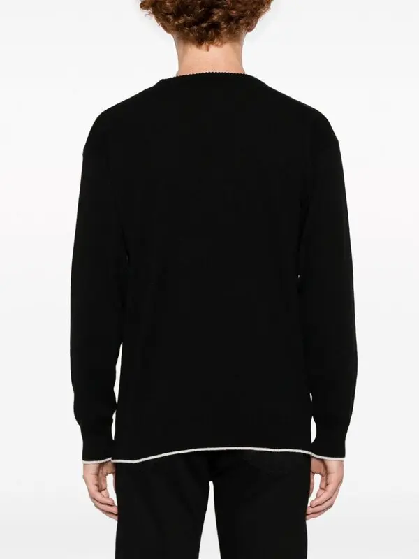 FAMILY FIRST Embroidered-logo Crew-neck Jumper