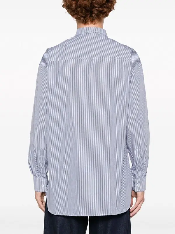 FAMILY FIRST Embroidered-logo Striped Shirt
