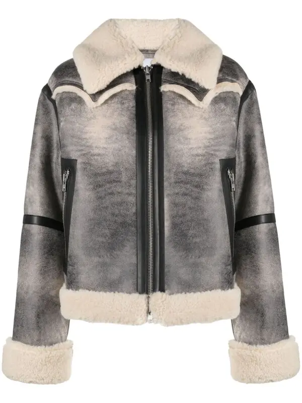 STAND STUDIO Lessie Faux-shearling Jacket - Grey