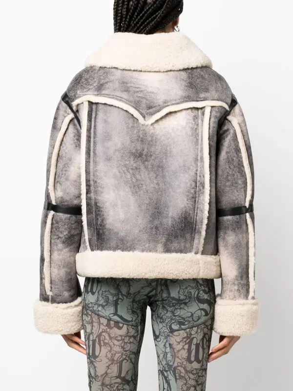 STAND STUDIO Lessie Faux-shearling Jacket - Grey