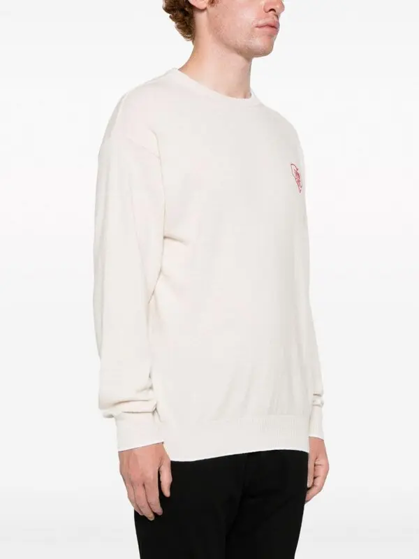 FAMILY FIRST Embroidered Logo Crew Neck Jumper