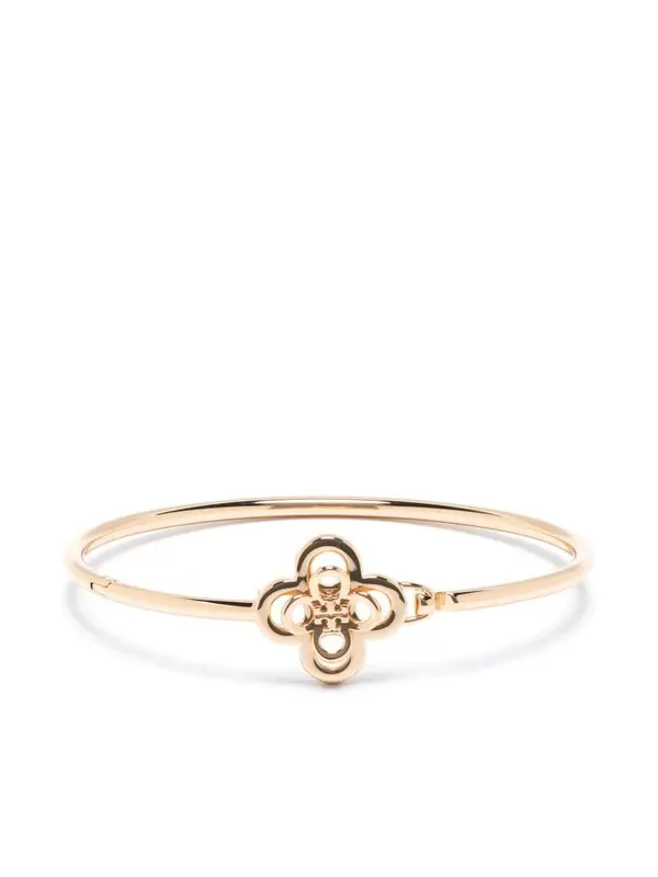 Tory Burch Kira Clover Hinge Bracelet - Gold
