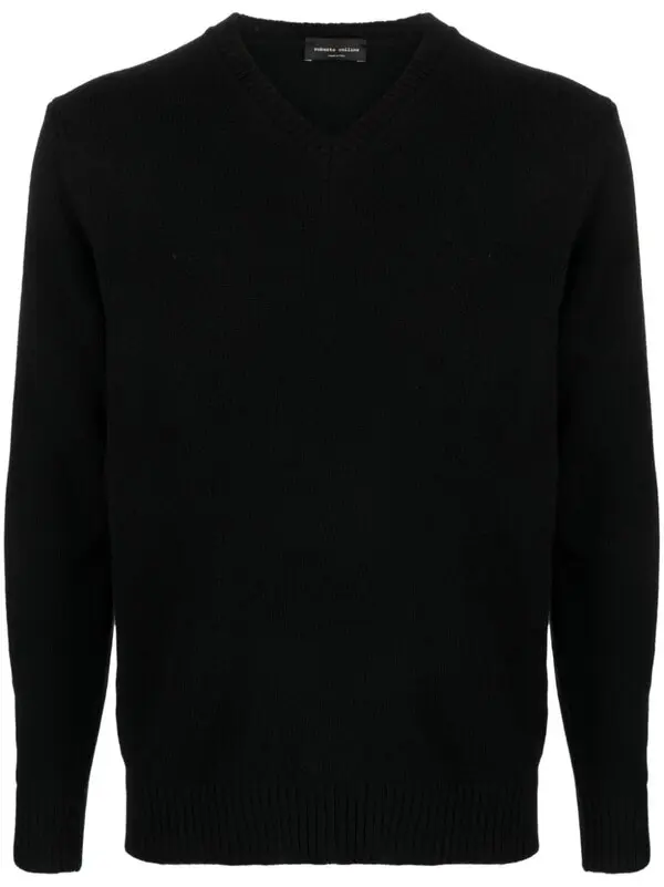 ROBERTO COLLINA V-neck Merino Wool Jumper