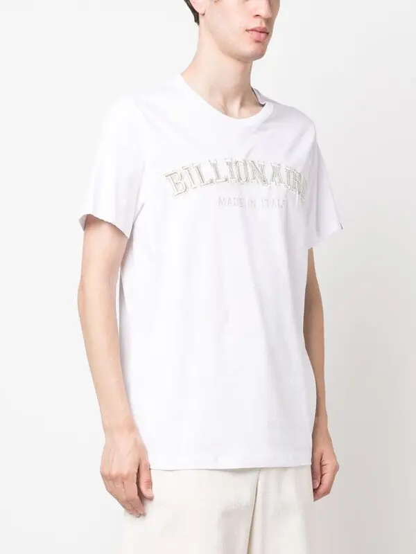 BILLIONAIRE Embroidered-logo T-shirt