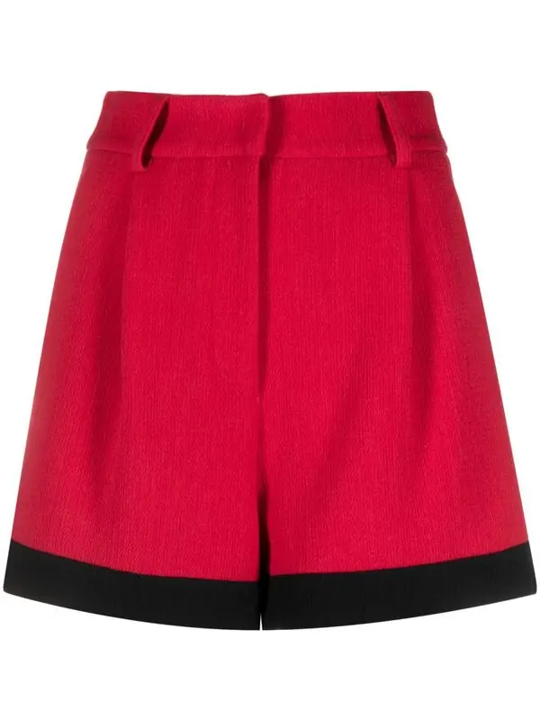 Moschino Contrasting-border Short Shorts - Red