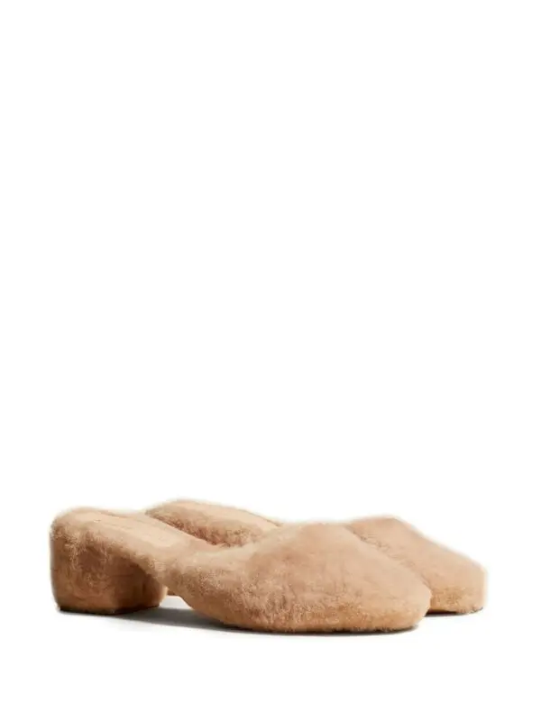 Khaite Clio 50mm Shearling Mules