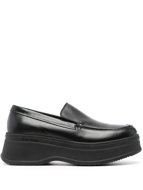 Calvin Klein Round-toe Leather Loafers