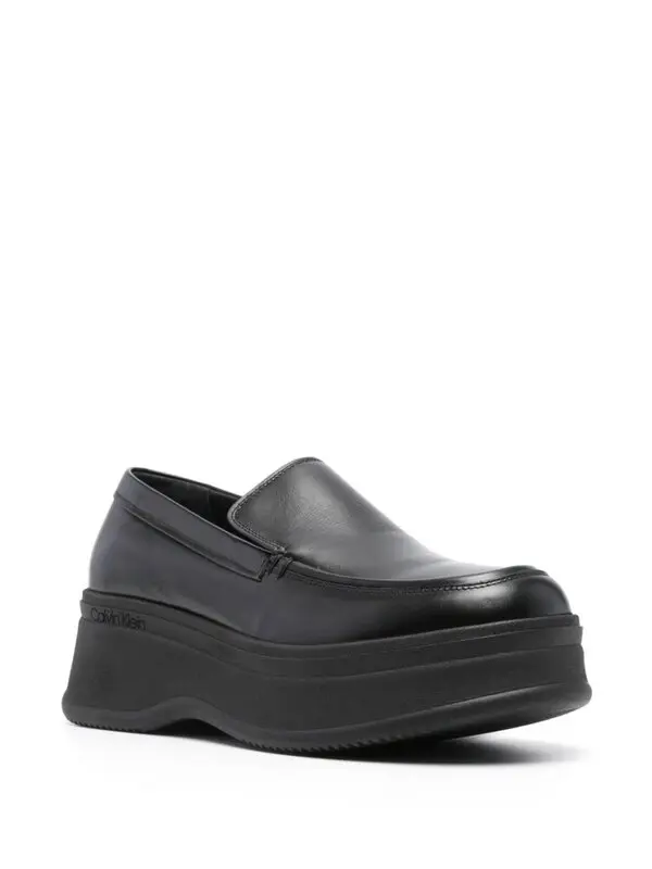 Calvin Klein Round-toe Leather Loafers