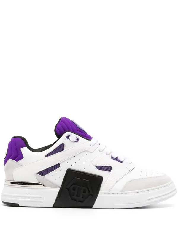 Philipp Plein Phantom Street Leather Sneakers - White