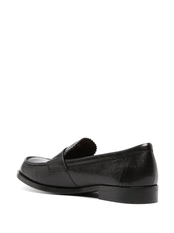 Tory Burch Leather Loafers - Black