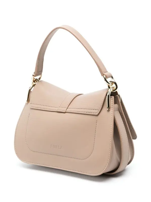 Furla Flow Leather Shoulder Bag - Neutrals