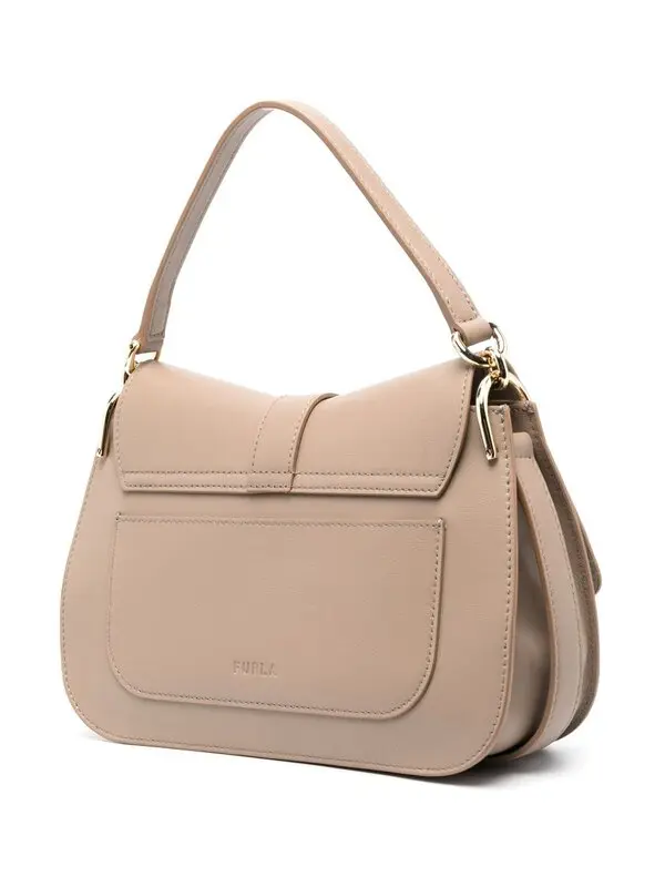 Furla Sofia Logo-plaque Leather Tote Bag - Neutrals