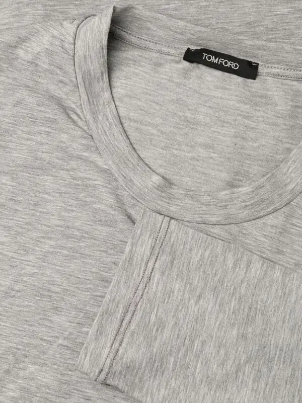 TOM FORD Crew-neck Long-sleeve T-shirt - Grey