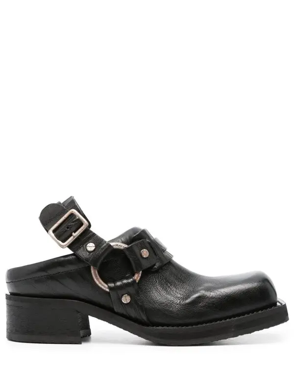 Acne Studios 40mm Square-toe Leather Mules