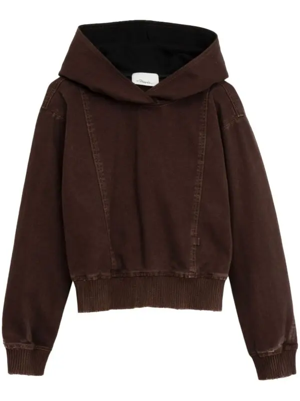 3.1 Phillip Lim Panelled Denim Hoodie