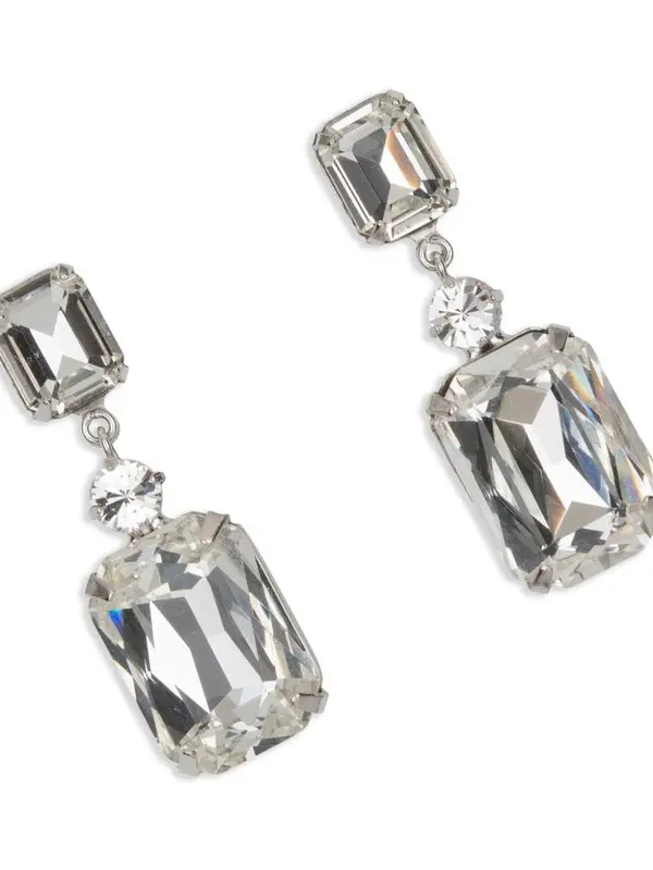 JENNIFER BEHR Justine Crystal-embellished Earrings - Silver