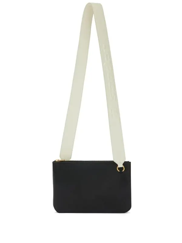JIL SANDER Logo-strap Leather Crossbody Bag - Black